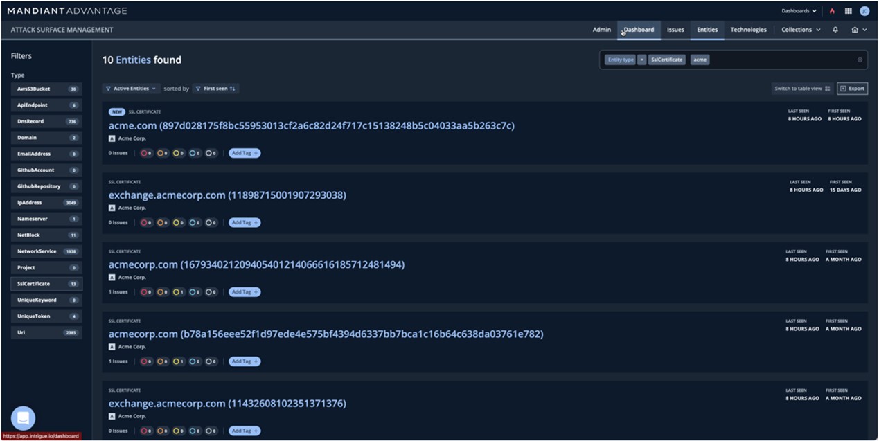 Mandiant ASM 以情資驅動的攻擊面管理 | 品牌新訊 | 企業IT解決方案首選代理商 | 零壹科技 Zero One Tech.
